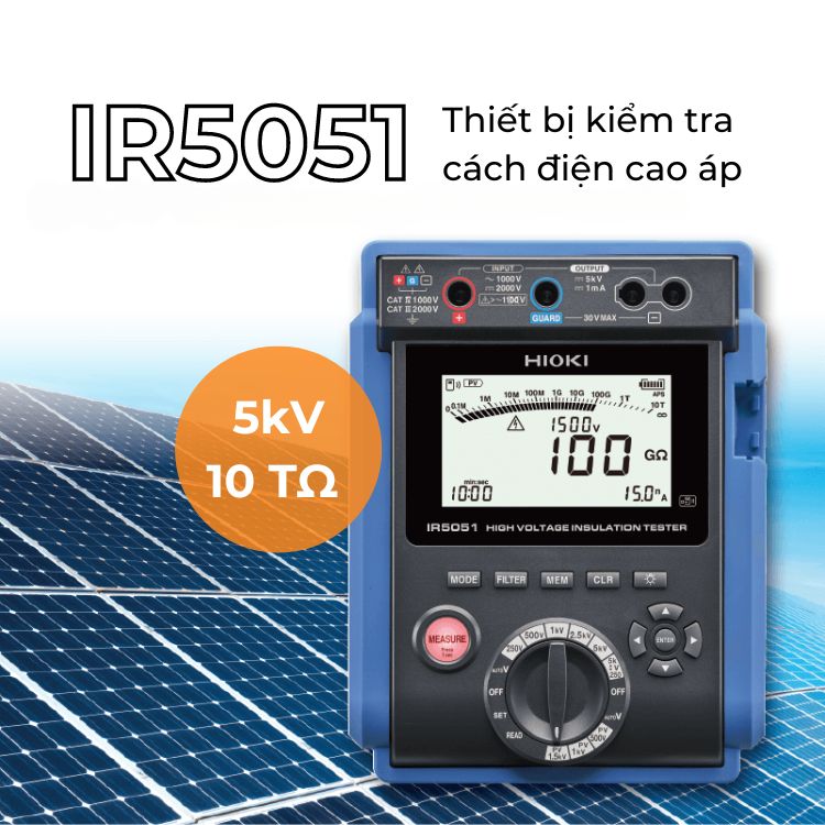 Máy kiểm tra cách điện IR5051 cho pin năng lượng mặt trời